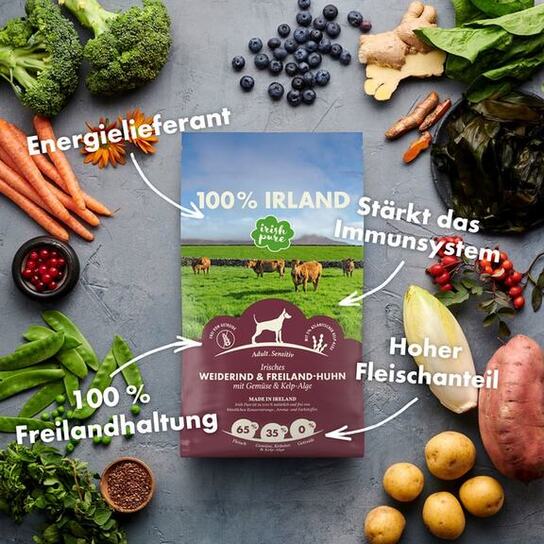 Irish Pure - Getreidefreies Hundefutter - 100% Premium Qualität