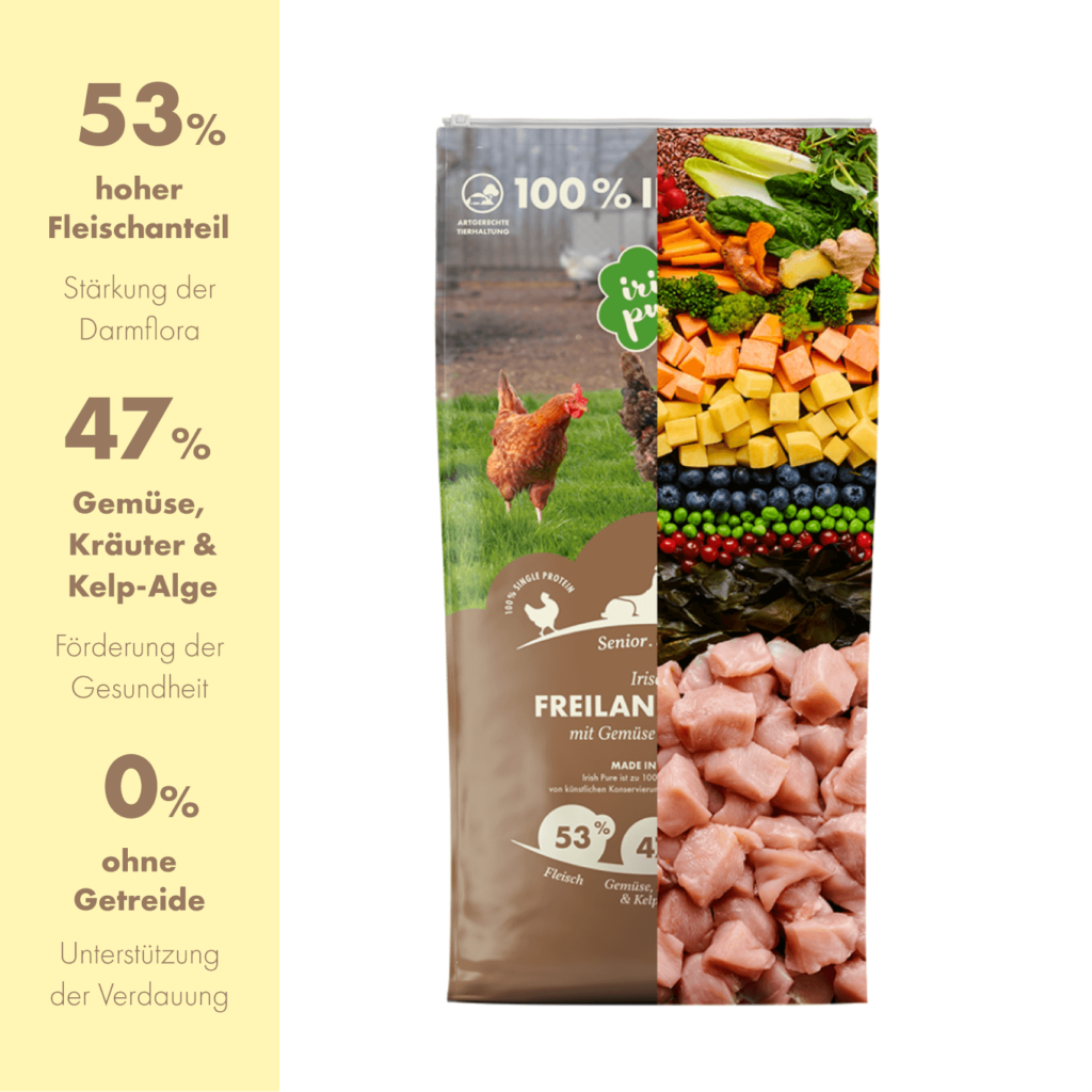 Senior Hundefutter mit Huhn und Gemüse | Irish Pure