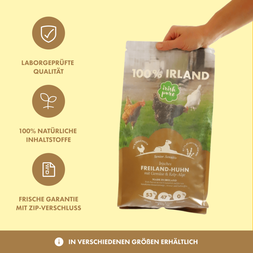 Senior Hundefutter mit Huhn und Gemüse | Irish Pure