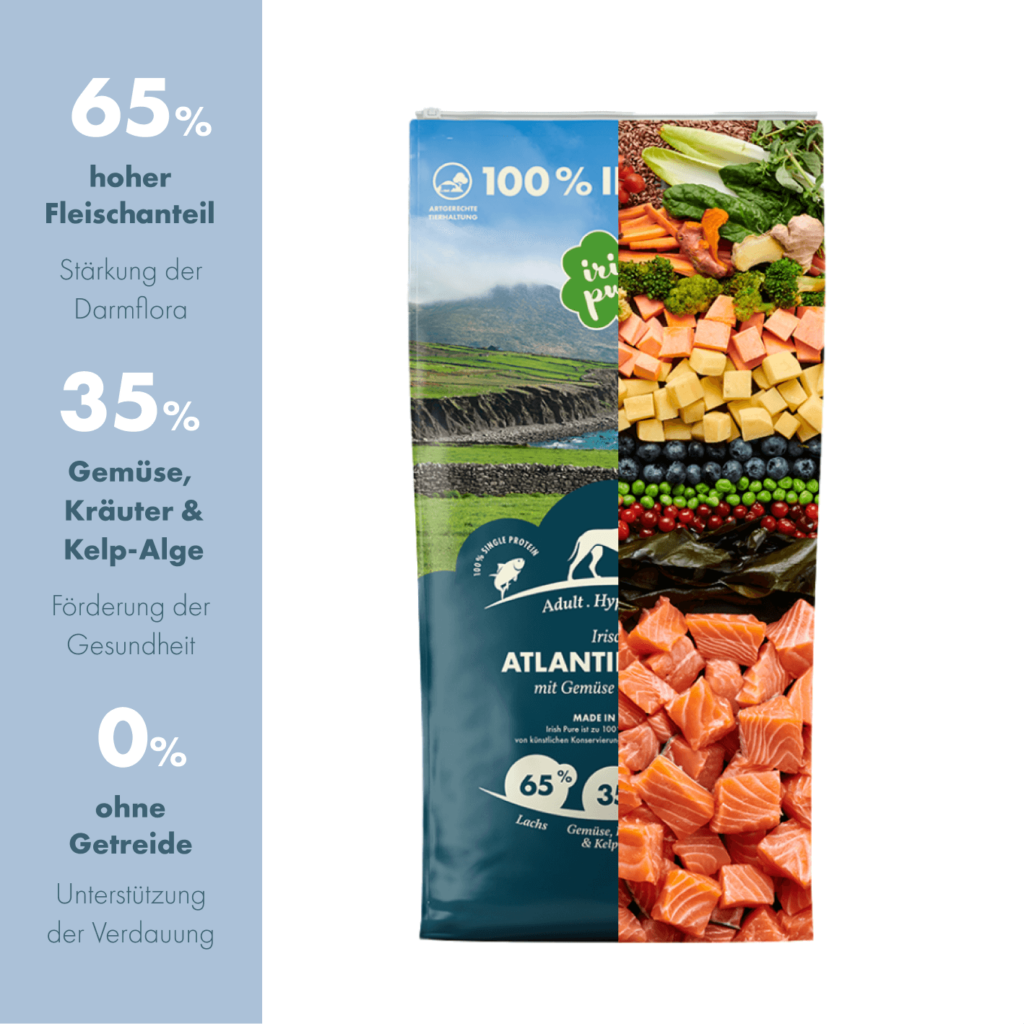 Hypoallergenes Hundefutter mit Lachs und Gemüse | Irish Pure