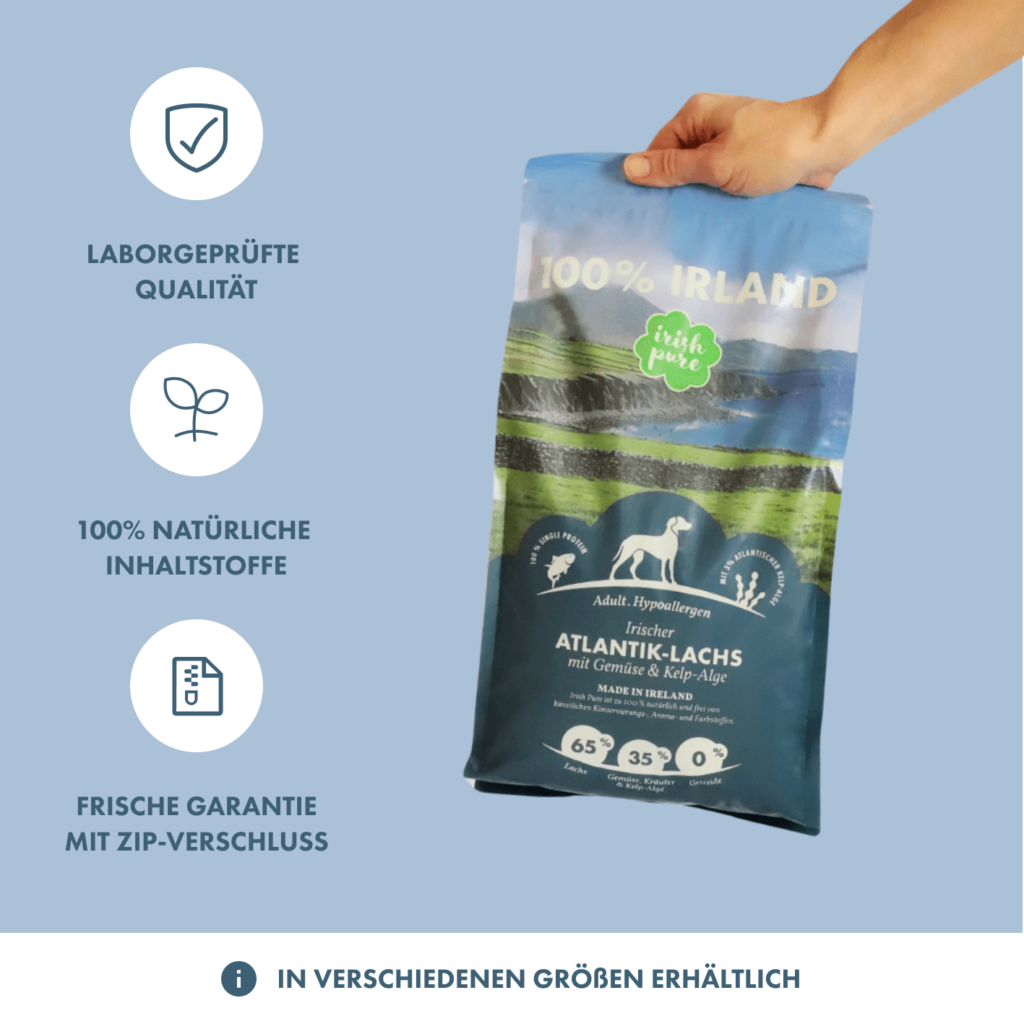 Hypoallergenes Hundefutter mit Lachs und Gemüse | Irish Pure