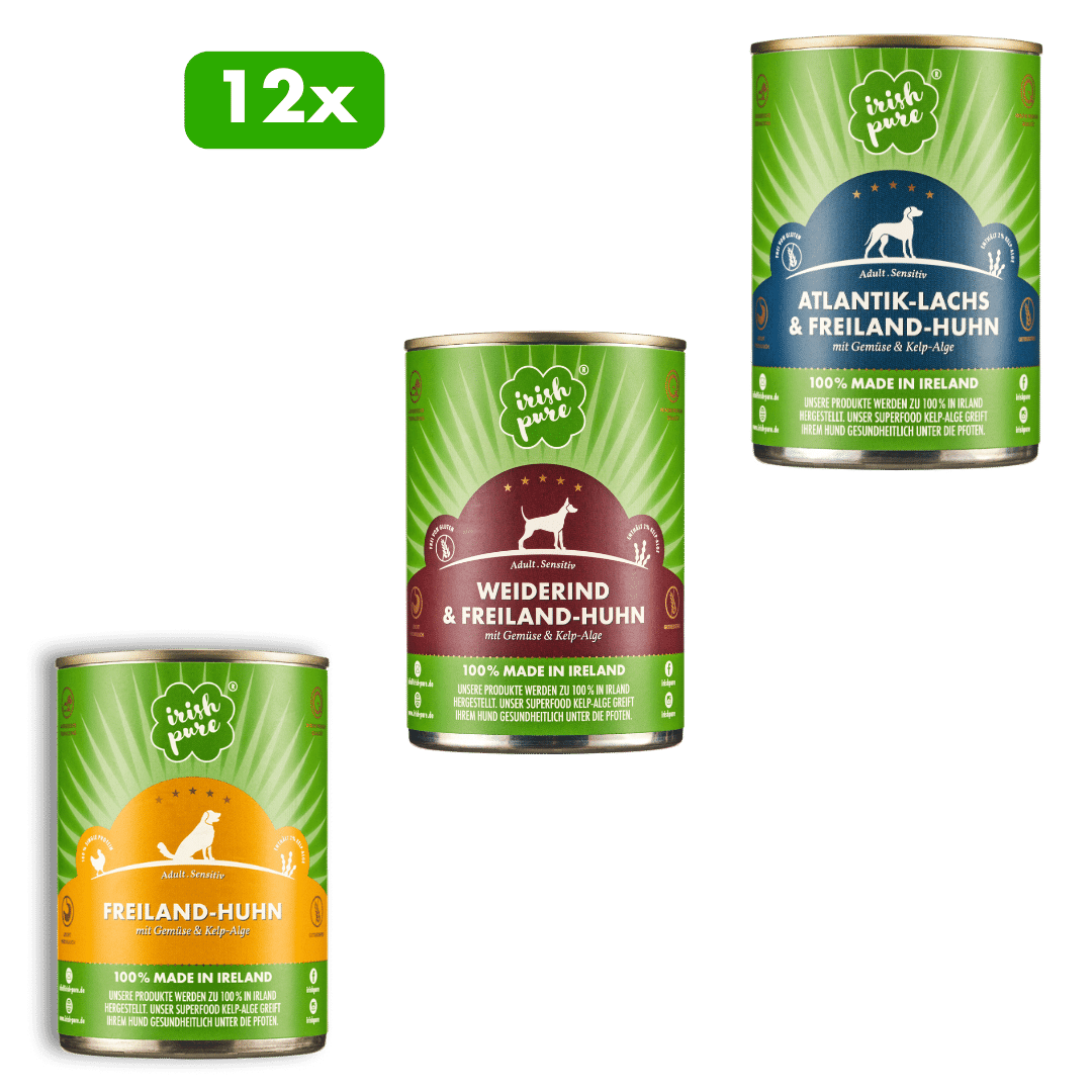 Nassfutter Adult - 12 Dosen - Hundefutter - Irish Pure